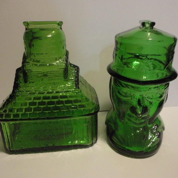 Vintage Glass Bank - Etsy