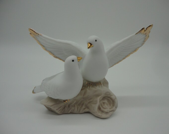 Adeline Collection White and Gold Doves Figurine,collectible Doves ...