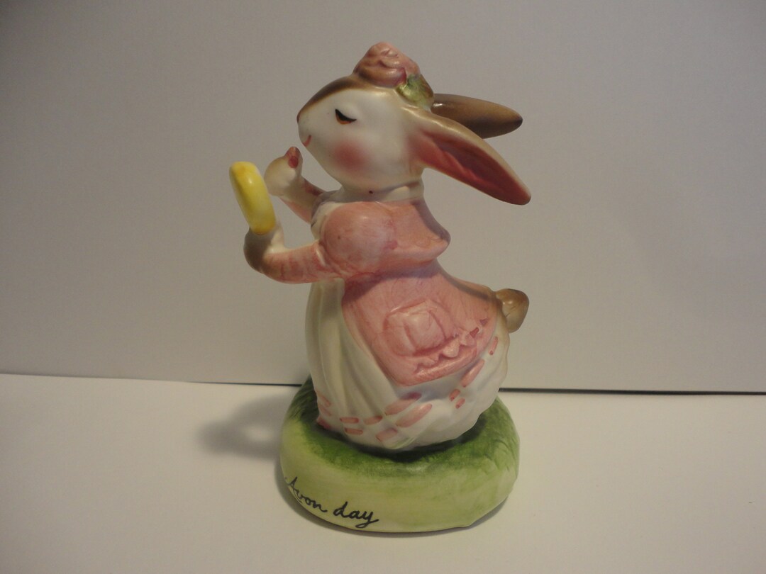 Avon Precious Moments Collection Ready for an Avon Day Rabbit Figurine ...