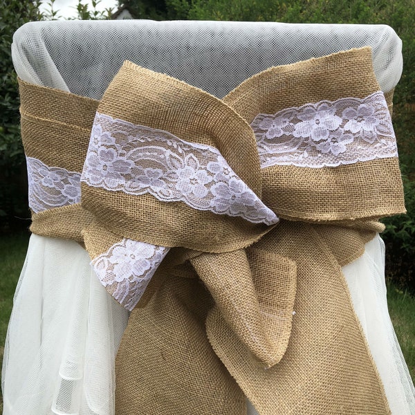 Burlap Chair Sash - Etsy