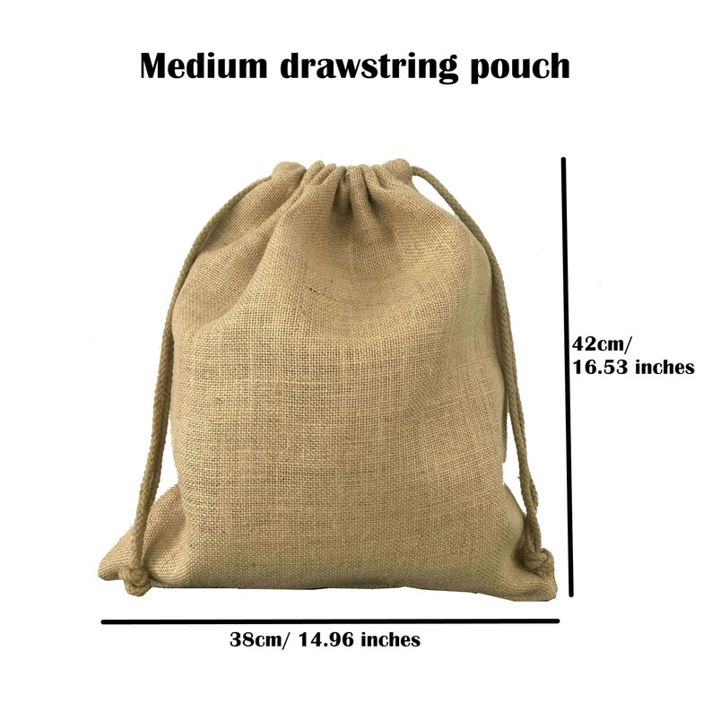 Hessian Jute Burlap Drawstring Pouch Large Medium Small Plain | Etsy UK