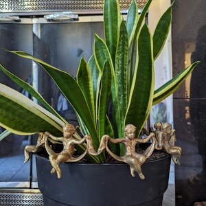 Beautiful Brass Angel Plant Stand or Dish Stand, Vintage With Inteicate ...