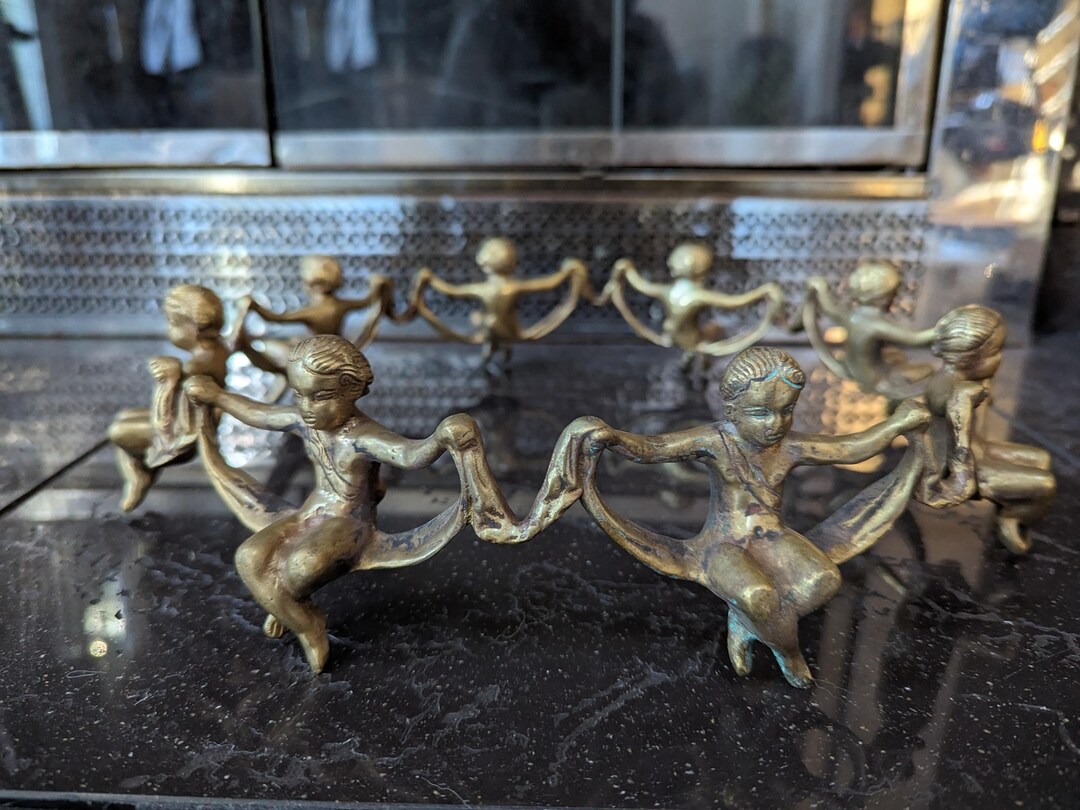 Beautiful Brass Angel Plant Stand or Dish Stand, Vintage With Inteicate ...