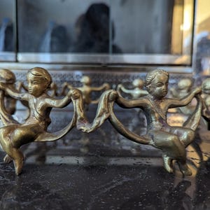 Beautiful Brass Angel Plant Stand or Dish Stand, Vintage With Inteicate ...