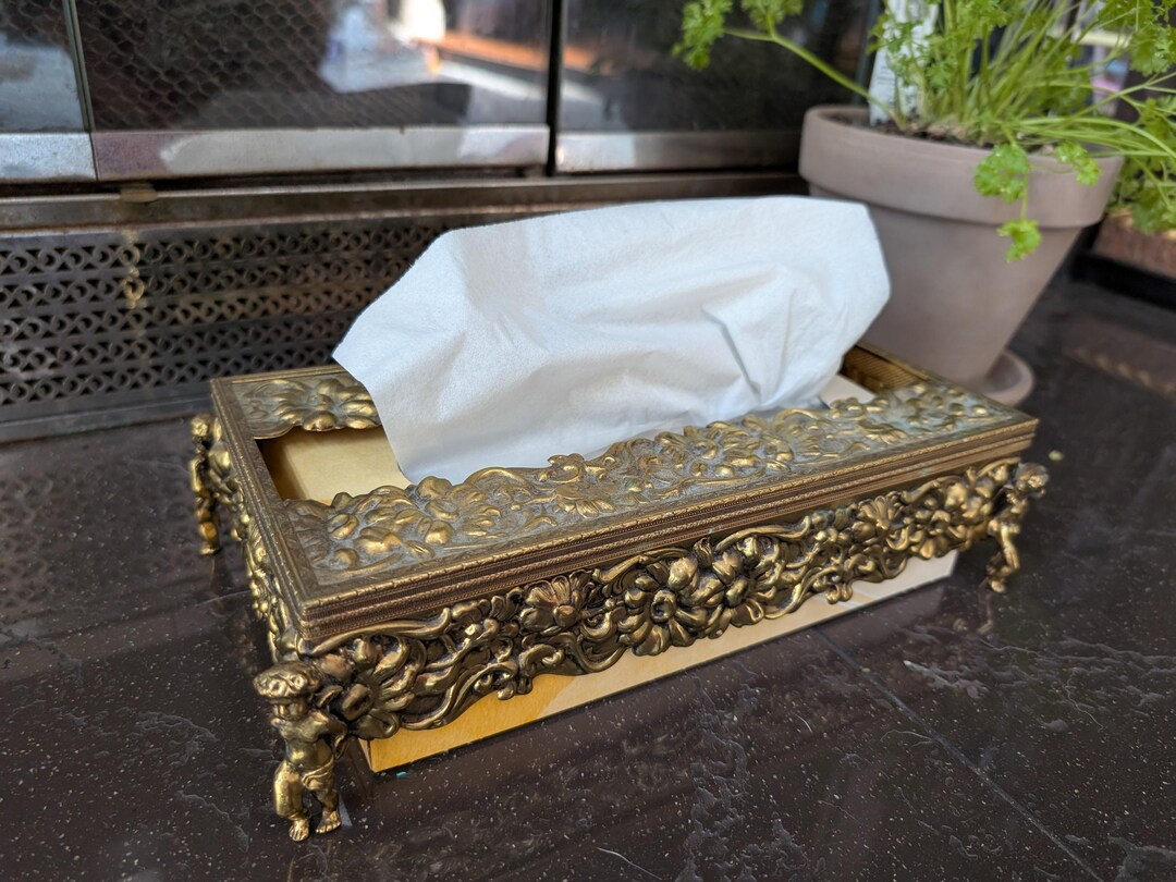 Vintage Victorian Style French Cherubs Intricate Tissue Box - Etsy