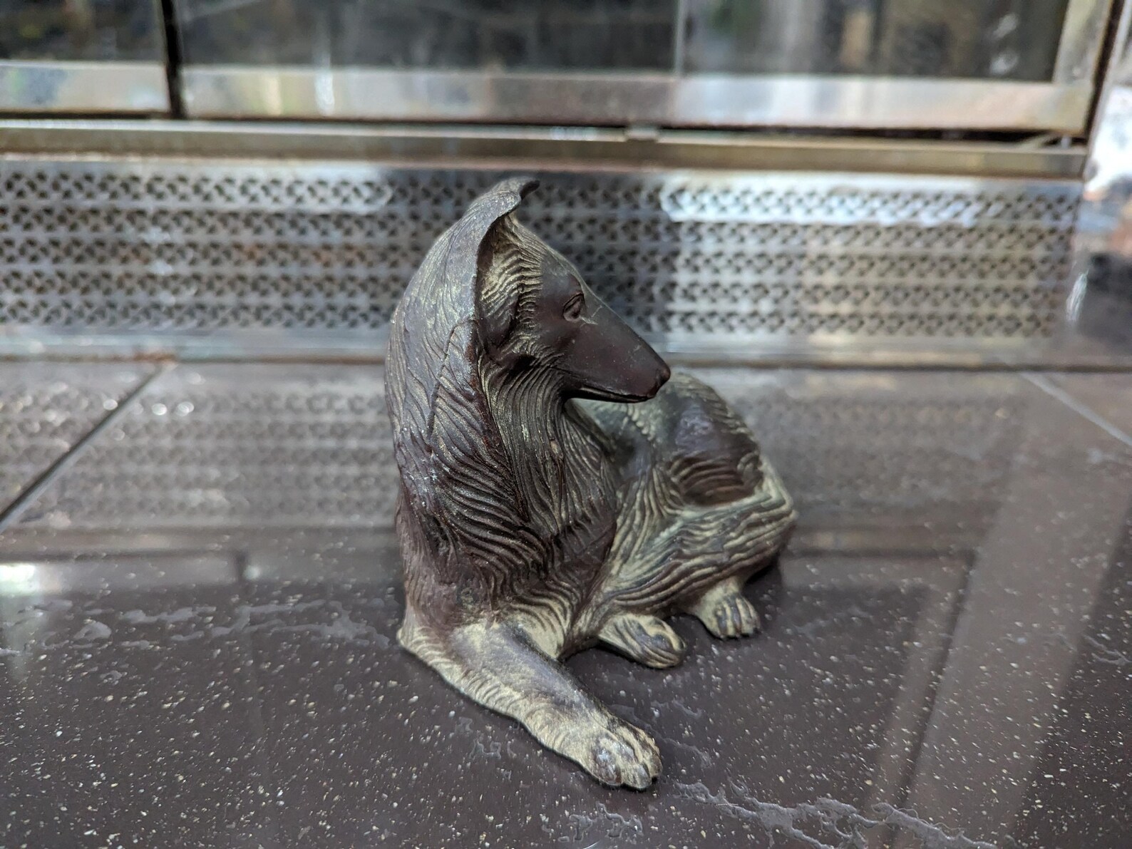 Collie Dog Door Stop, Paper Weight or Bookend Vintage Cast Metal Dog ...