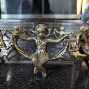 Beautiful Brass Angel Plant Stand or Dish Stand, Vintage With Inteicate ...