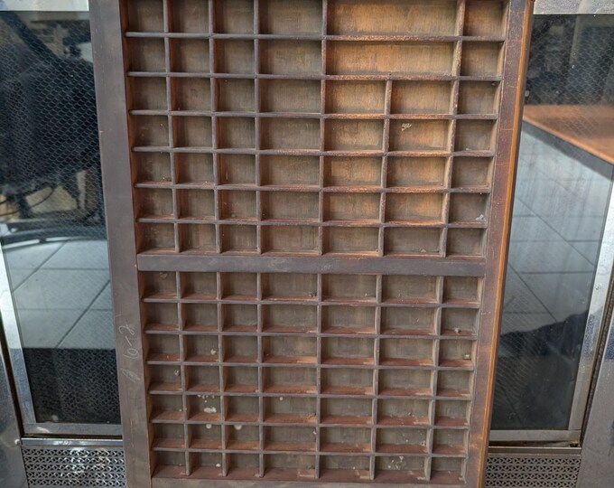 Antique Typecast Tray, Shadow, Wood Printer Box, Display Case - Medium ...