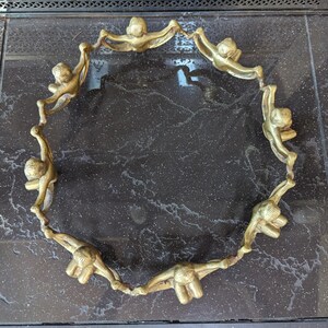 Beautiful Brass Angel Plant Stand or Dish Stand, Vintage With Inteicate ...