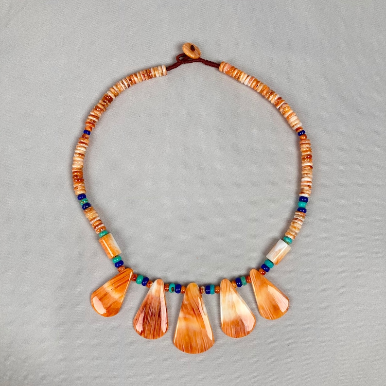 Spiny Oyster Shell Spiny Oyster Necklace Hand Braided - Etsy