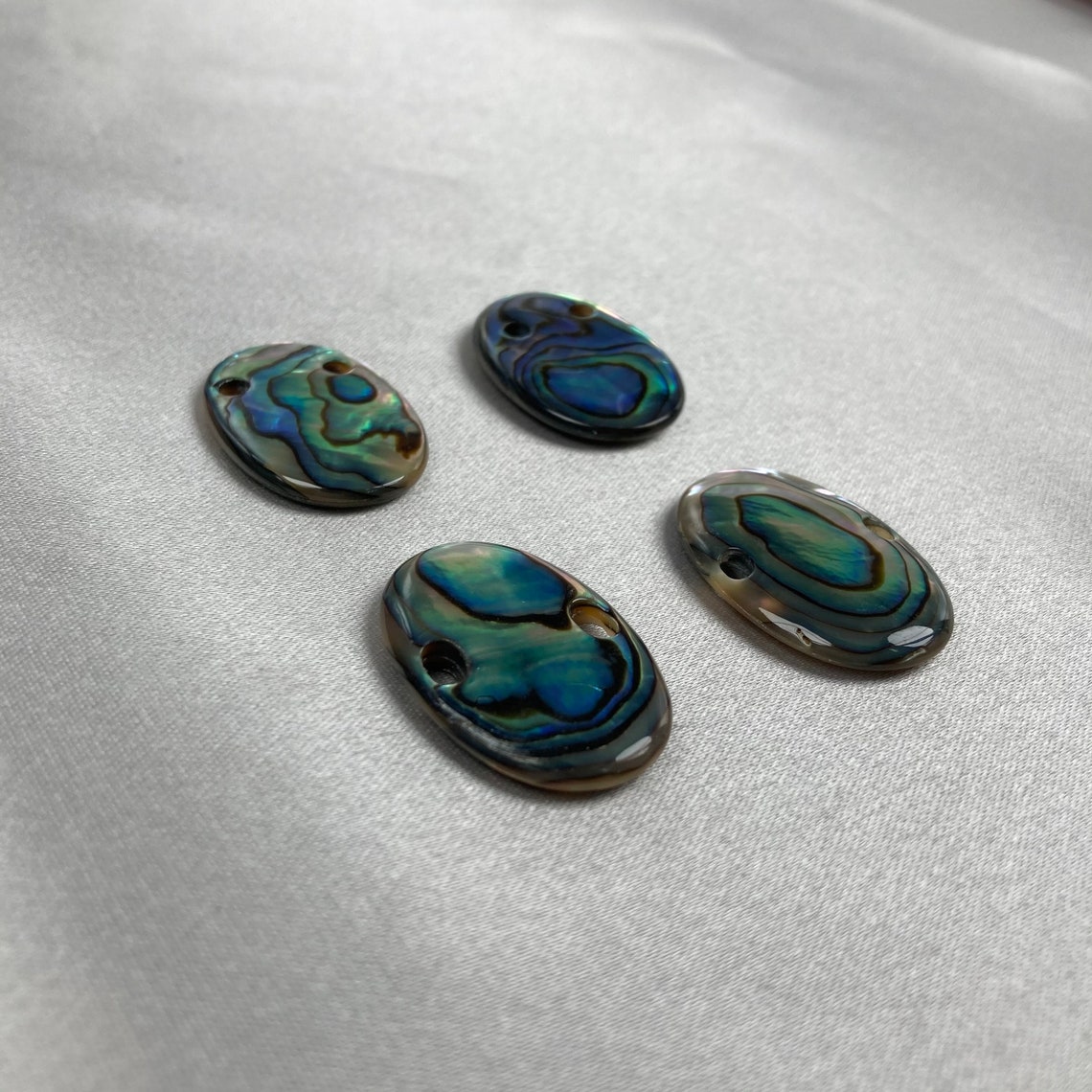 10pc Abalone Oval Button With 2 Holes Shell Abalone - Etsy