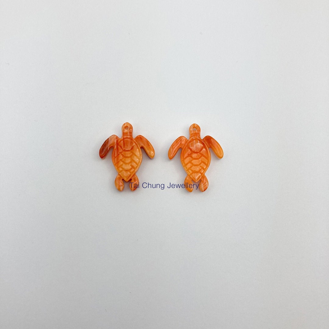 Big Turtle 25mm 10 Pcs Cabochon Spiny Oyster Shell Earrings Charms ...