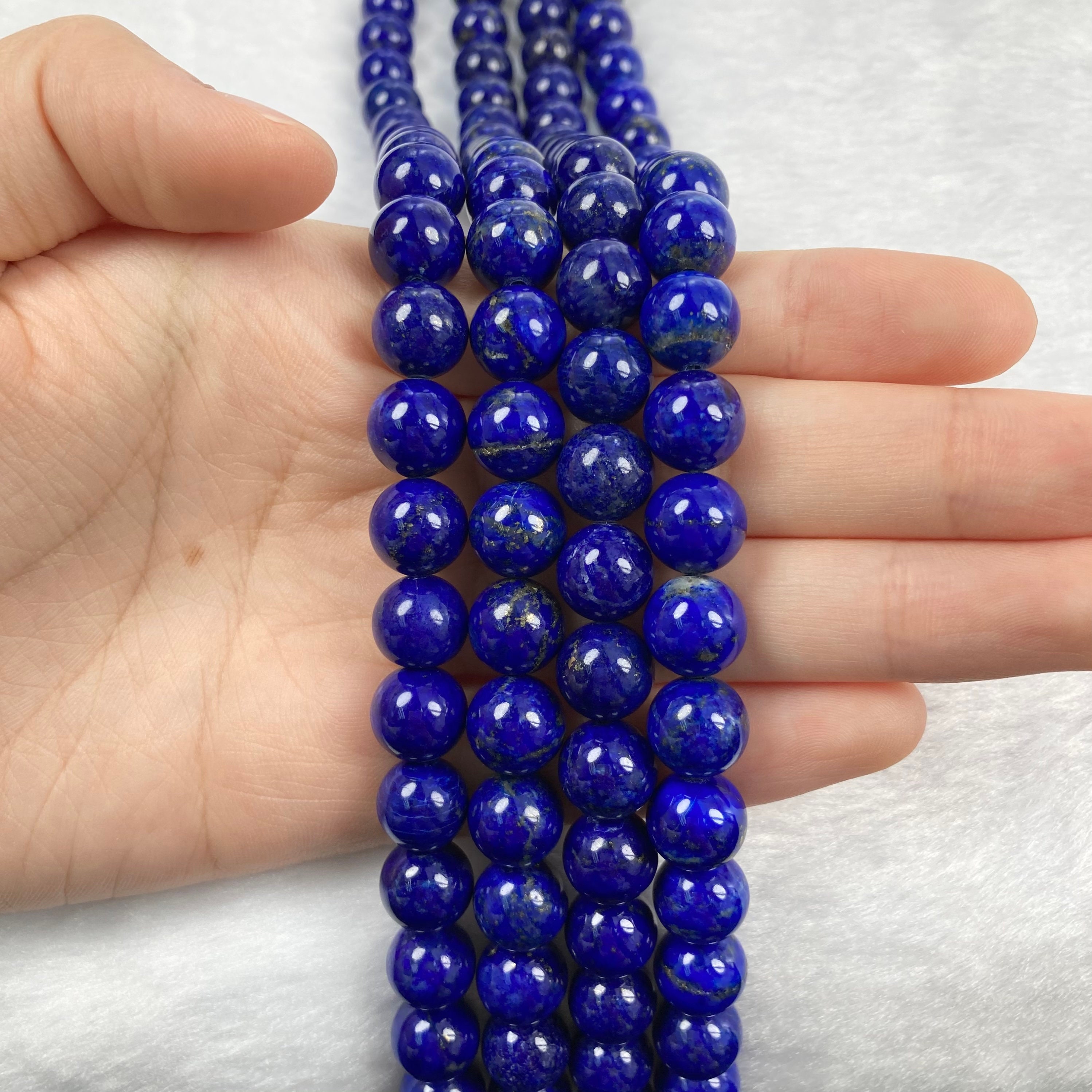 10mm Round Lapis Bead Lapis Strand 16 Beaded Strand Lapis Beads Lapis ...