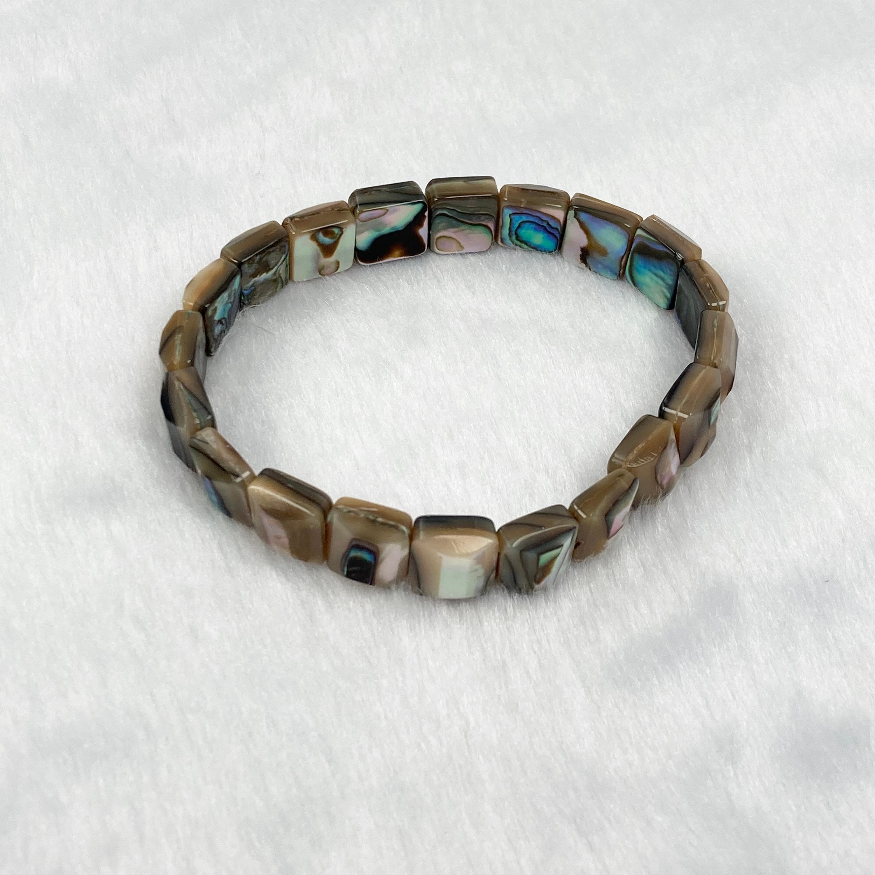 Abalone Shell Elastic Bracelet - Abalone Bracelet - Hand Made Shell ...