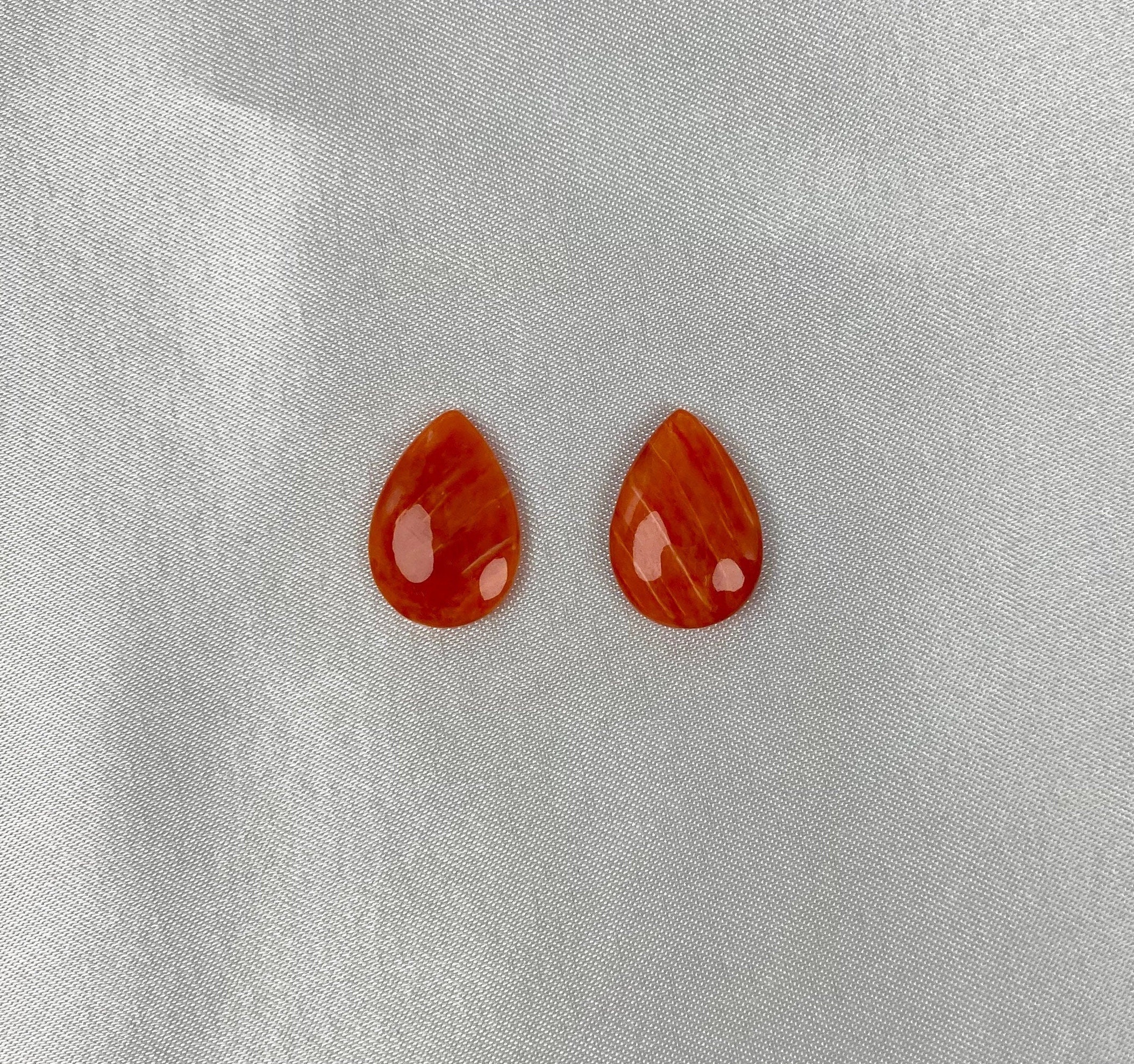 Spiny Oyster Shell Drop Shaped Cabochon Orange Shell - Etsy