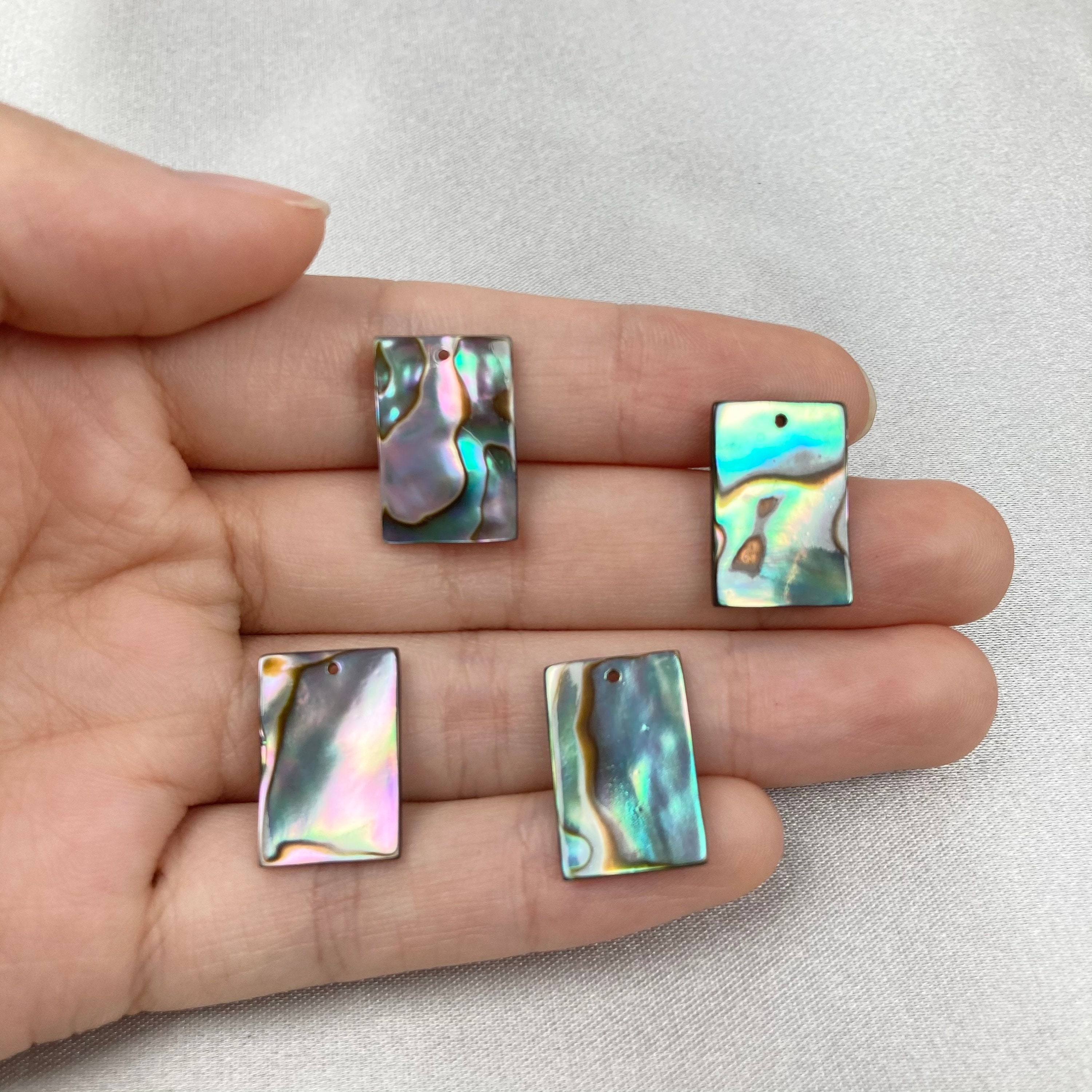 10pc Abalone Flat Rectangle Disc Bead Abalone Flat Round - Etsy