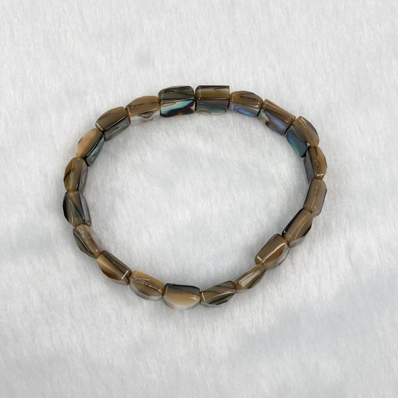 Abalone Shell Elastic Bracelet - Abalone Bracelet - Hand Made Shell ...
