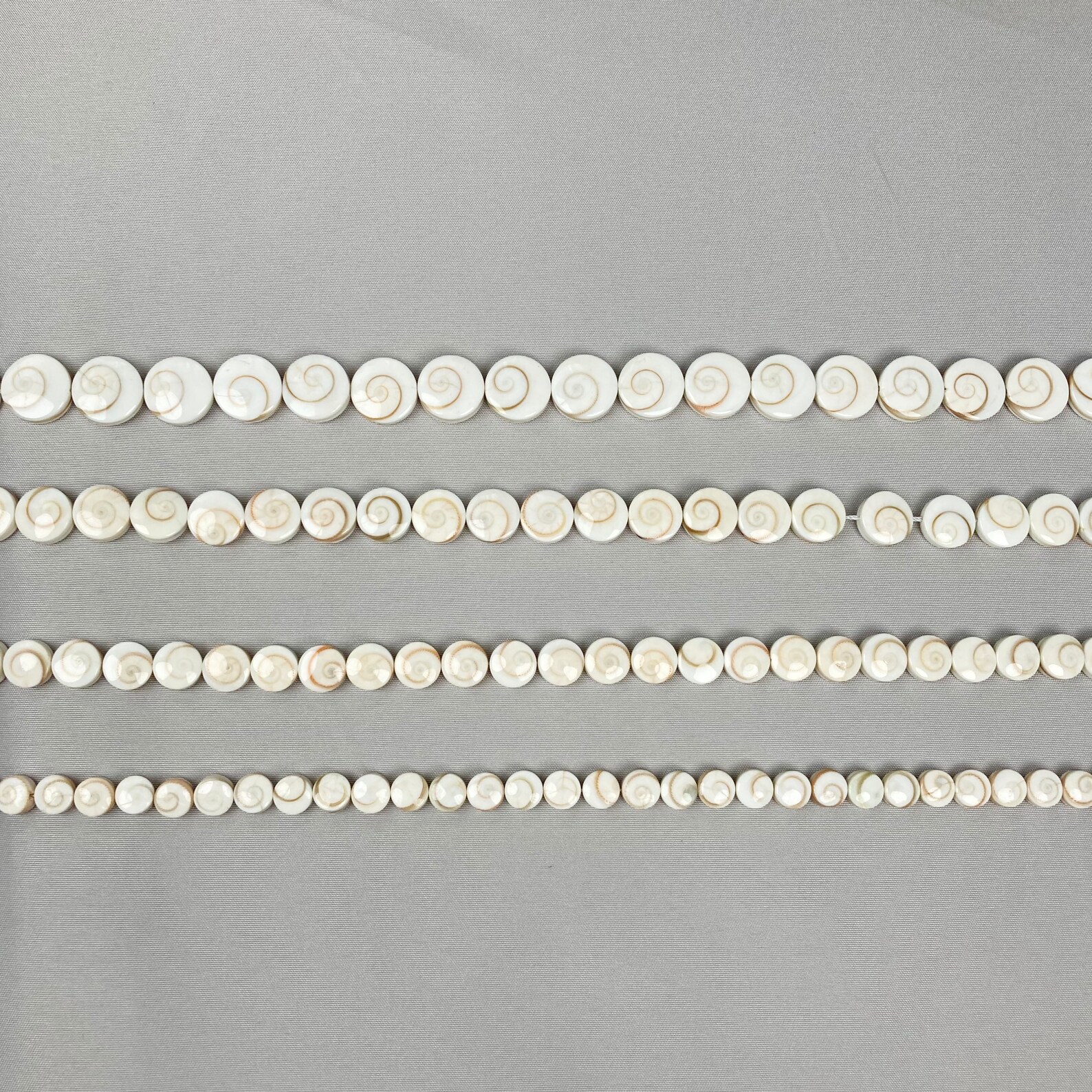 Doublet Shiva Shell Round Bead – Shiva Shell Bead- 16" Beaded Strand ...