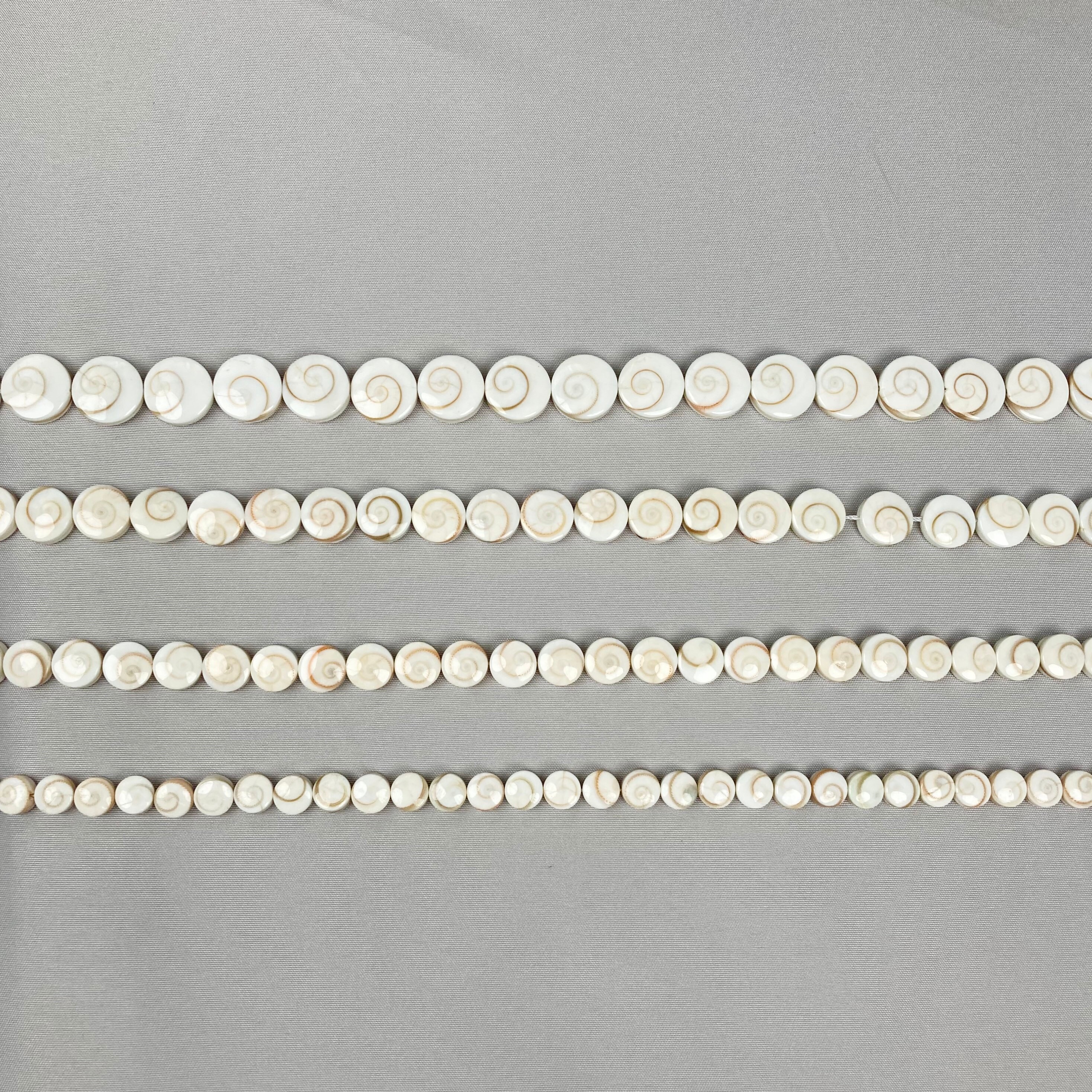 Doublet Shiva Shell Round Bead – Shiva Shell Bead- 16" Beaded Strand ...