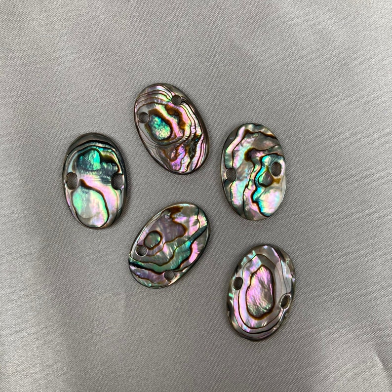 10pc Abalone Oval Button With 2 Holes Shell Abalone - Etsy