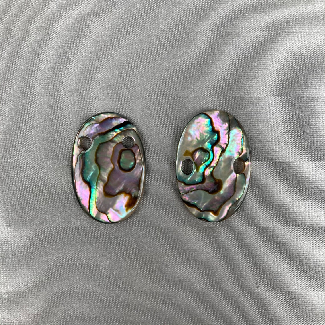 10pc Abalone Oval Button With 2 Holes Shell Abalone - Etsy