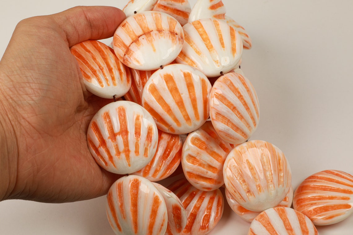 16 40mm Rare Ellipsoid Chunky Spiny Oyster Shell Natural - Etsy