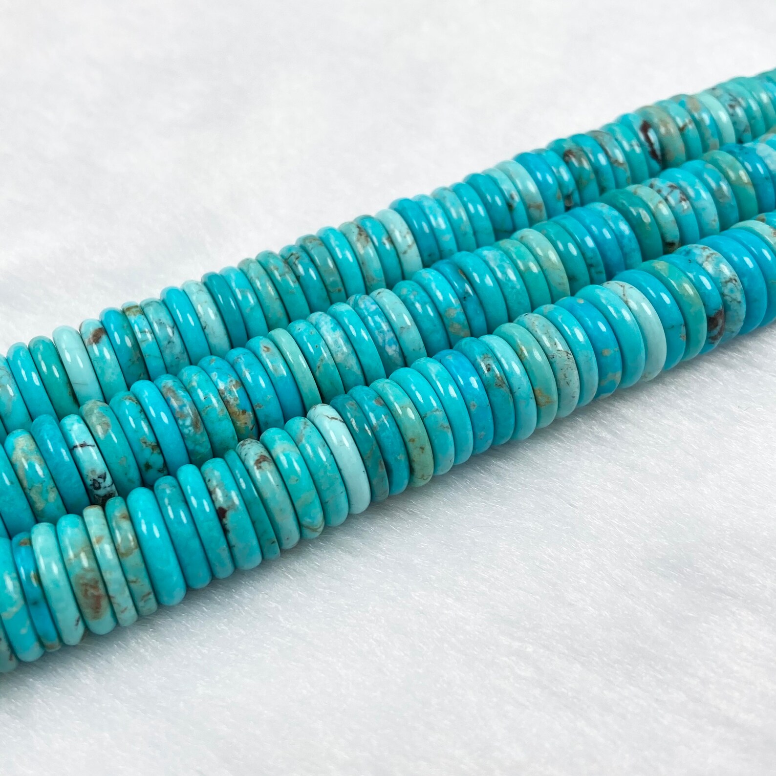 Natural Turquoise Rondelle Bead Chinese Turquoise Beads Chip Shell Bead ...