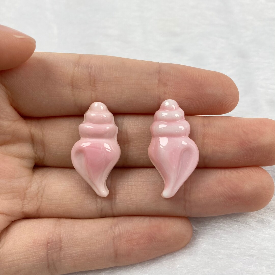 10pc Queen Conch Shell Carved Cabochon - Queen Conch Shell - Queen ...