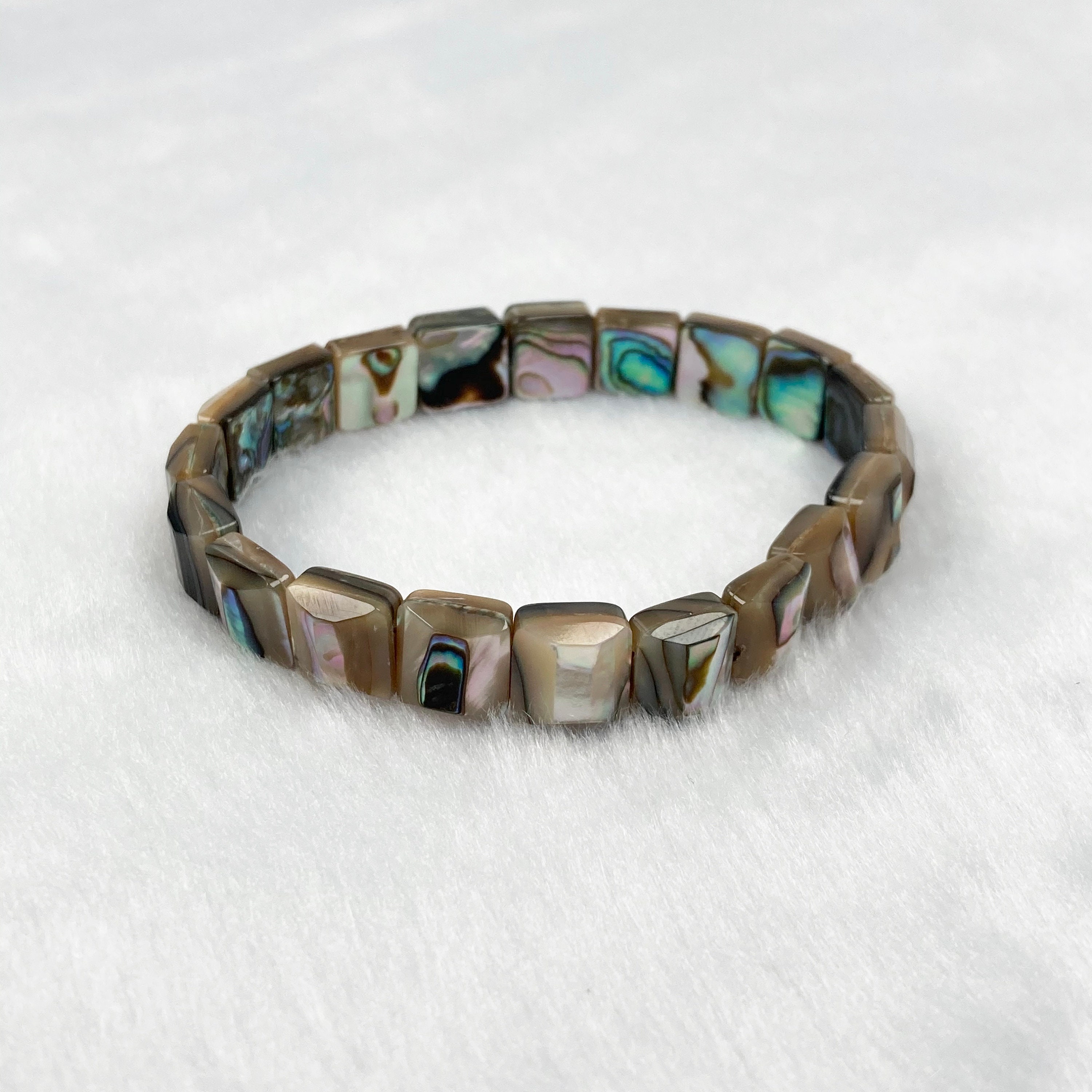 Abalone Shell Elastic Bracelet - Abalone Bracelet - Hand Made Shell ...