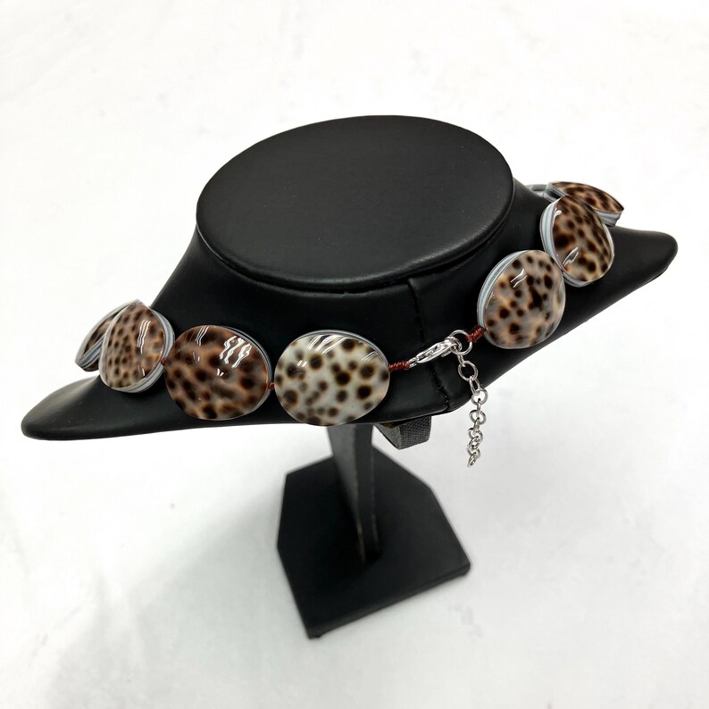 Tiger Cowrie Shell Necklace With Sterling Silver Clasp - Tiger Cowrie ...