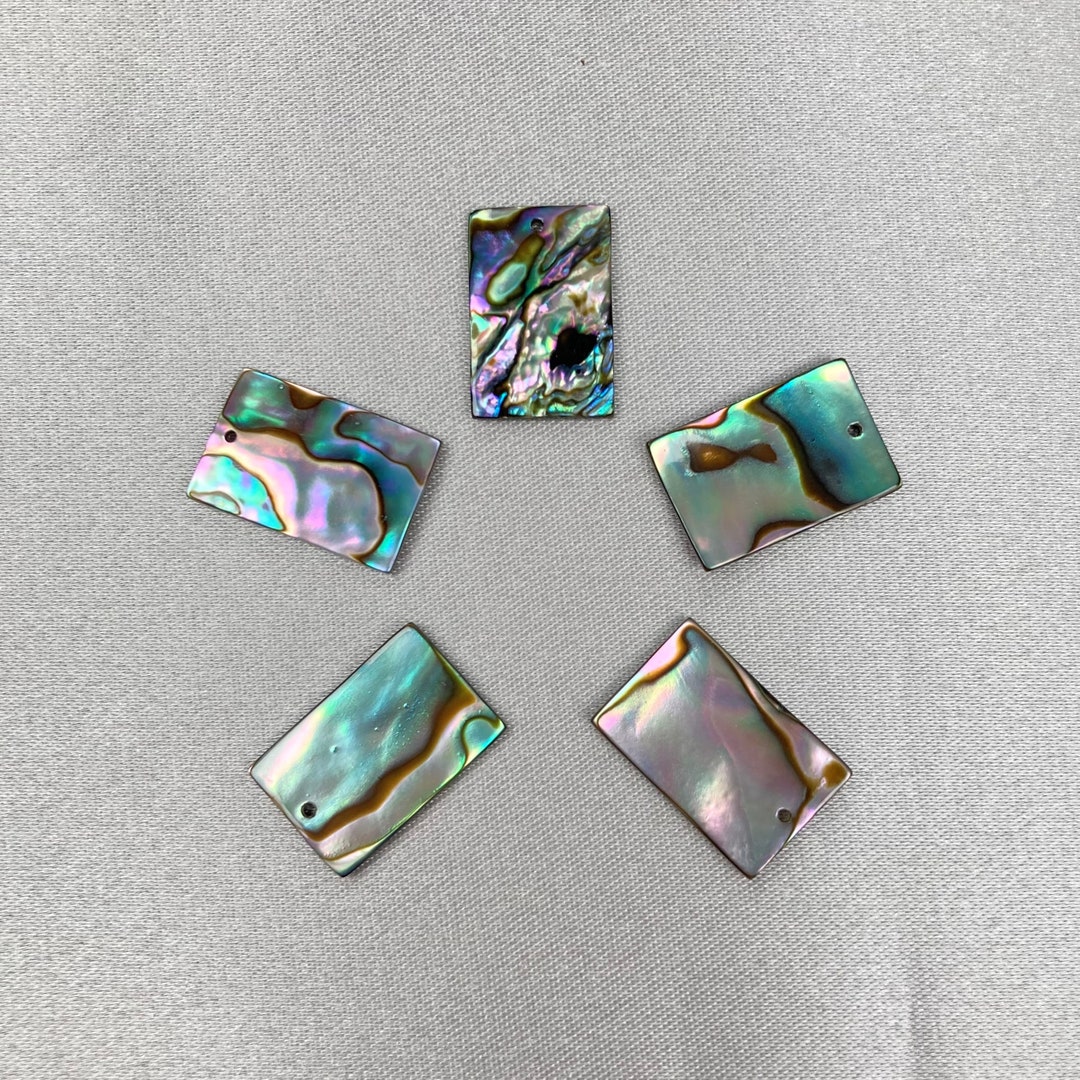 10pc Abalone Flat Rectangle Disc Bead Abalone Flat Round Abalone Bead ...