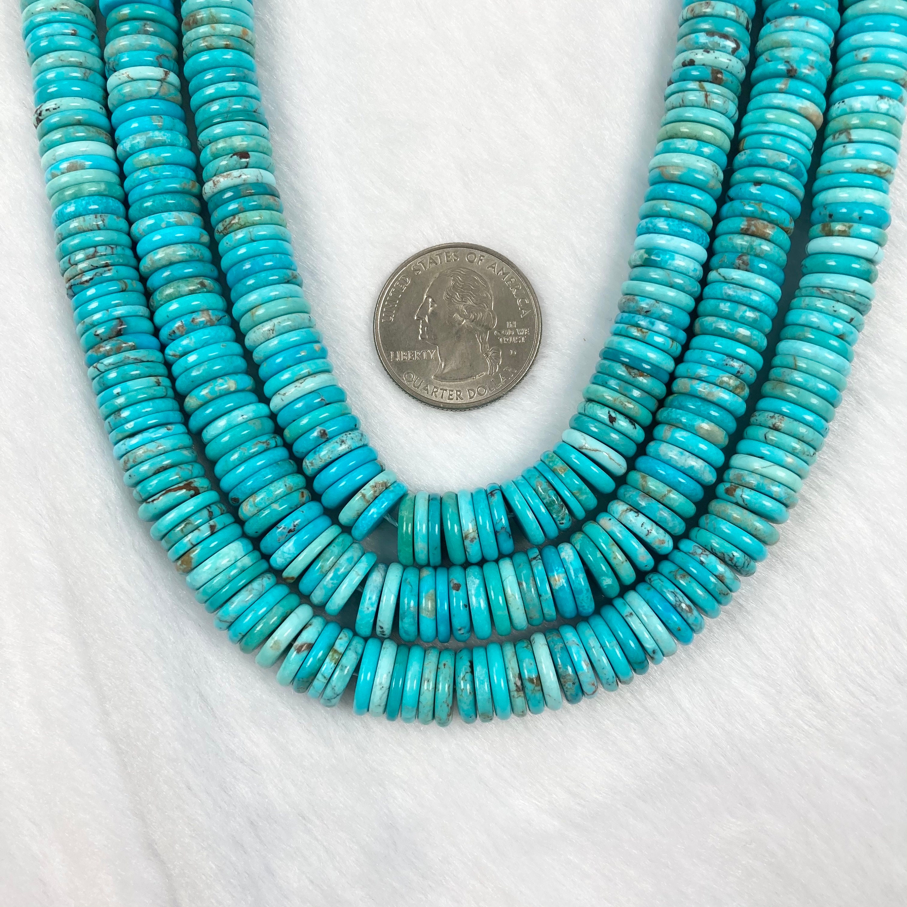 Natural Turquoise Rondelle Bead Chinese Turquoise Beads Chip Shell Bead ...