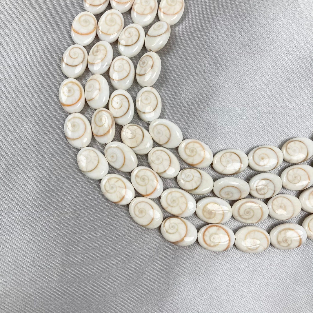 Single Shiva Shell Oval Bead - Shiva Shell Bead - Oval Shiva Shell ...