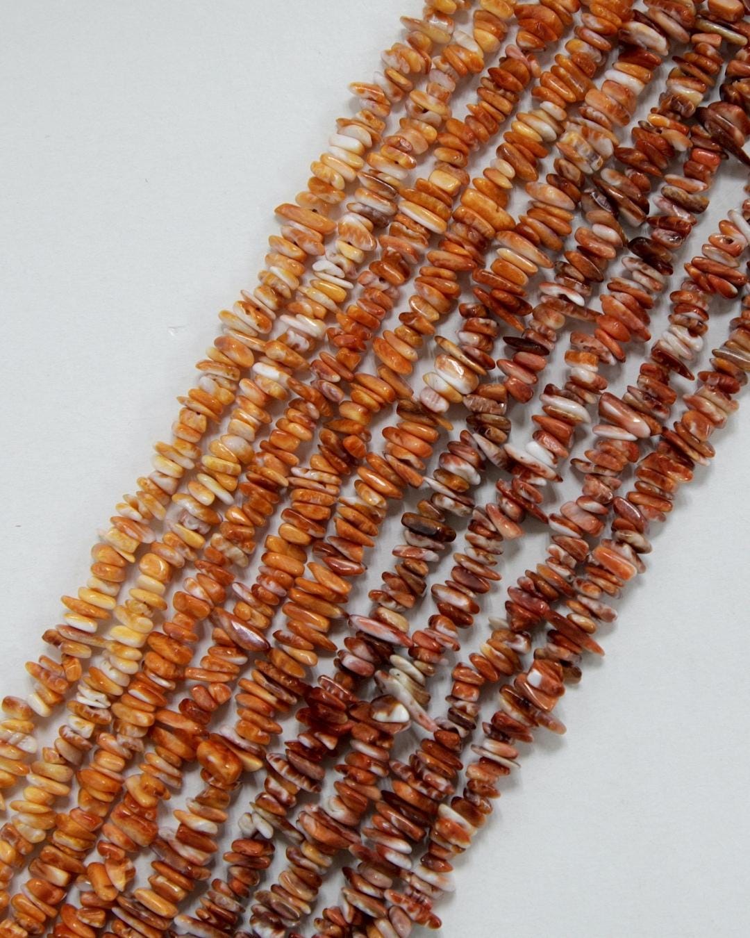 16" Natural Spiny Oyster Chips Beads - Color in Purple - Red - Orange ...
