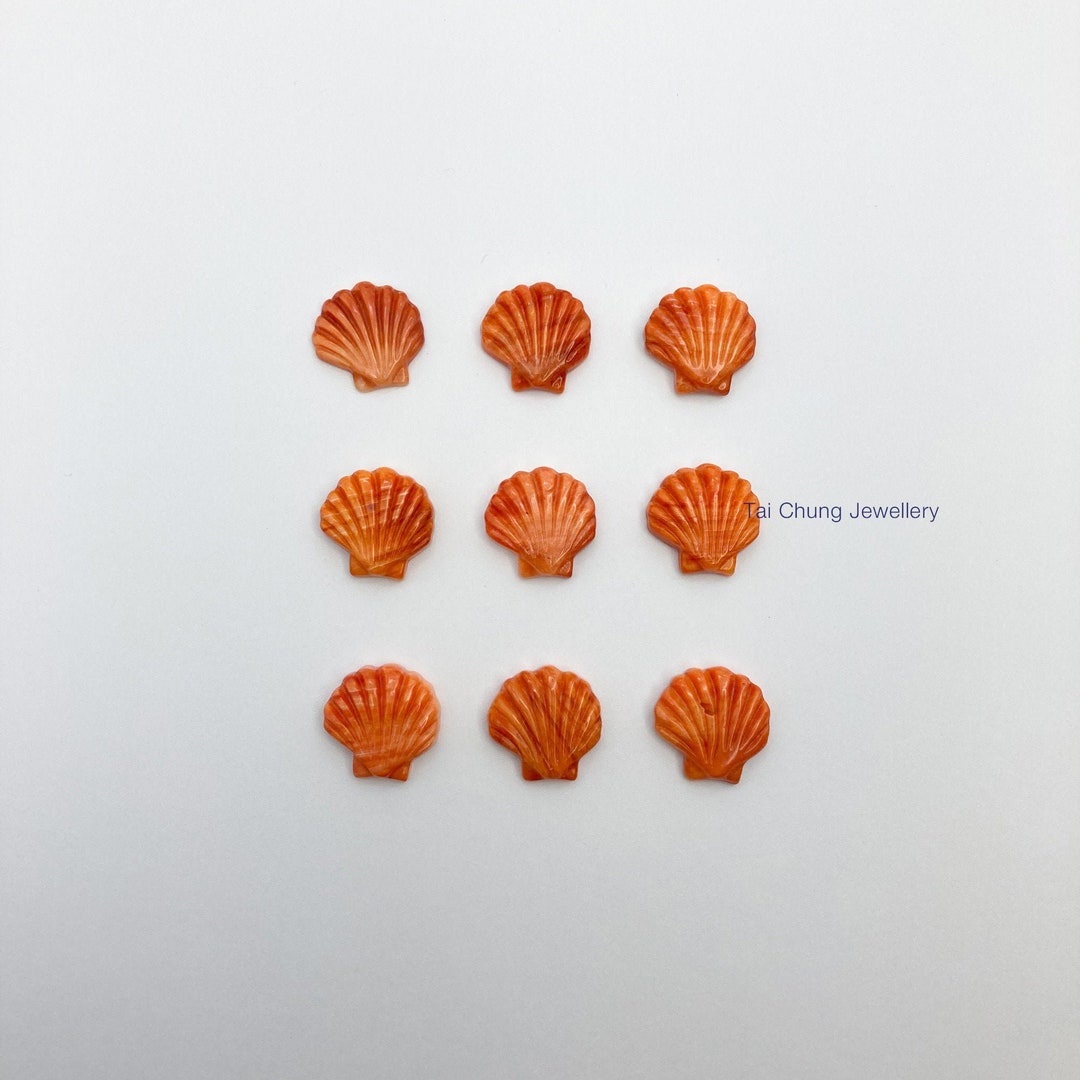 Spiny Oyster Shell Clam Charms | 16mm Jewelry Pendants (10 Pcs) - Etsy