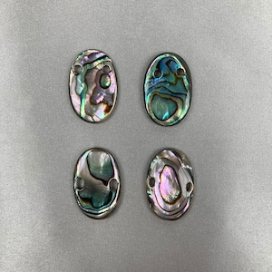 10pc Abalone Oval Button With 2 Holes - Shell Abalone - Abalone Button ...