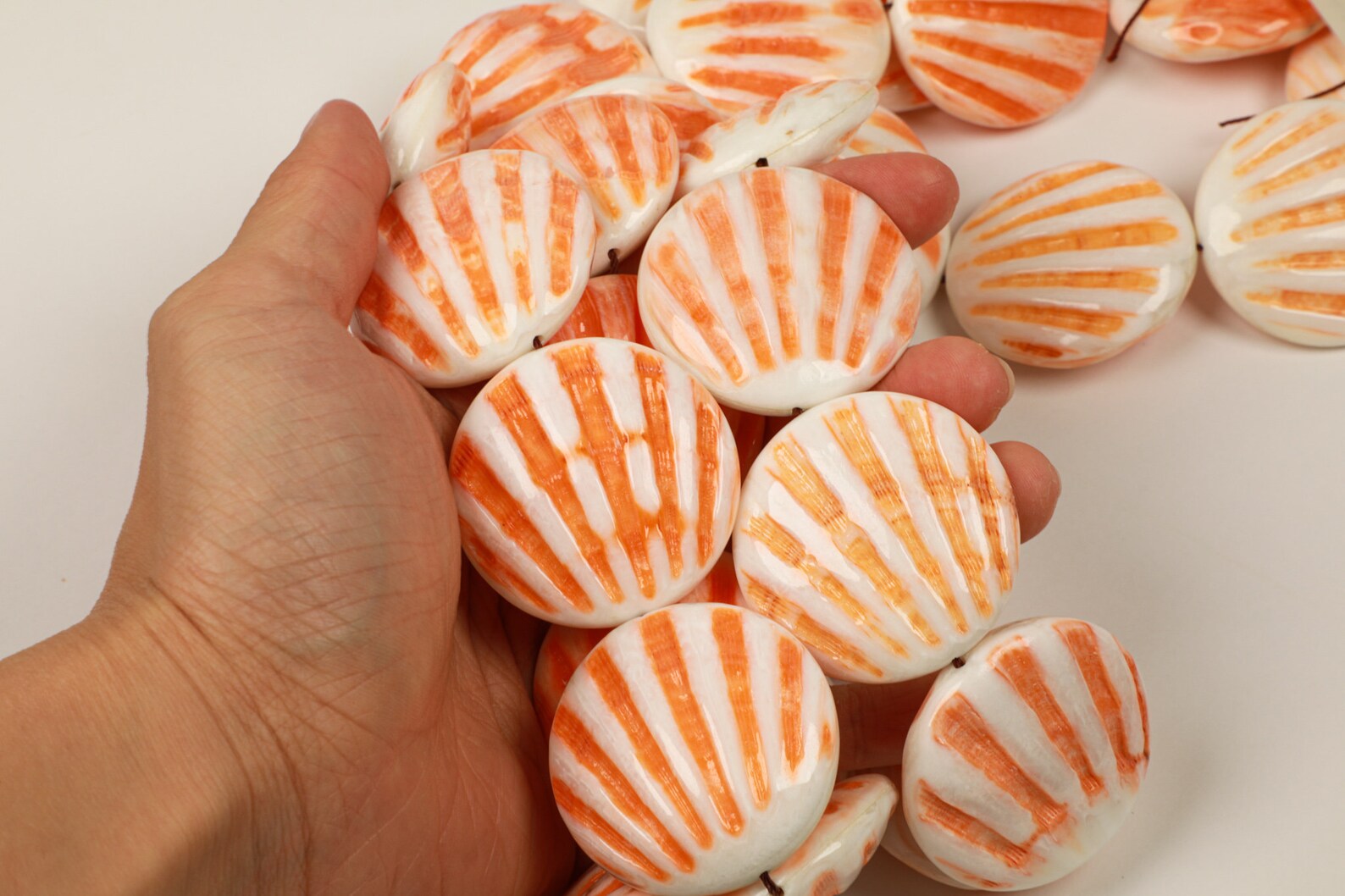 16 40mm Rare Ellipsoid Chunky Spiny Oyster Shell Natural - Etsy