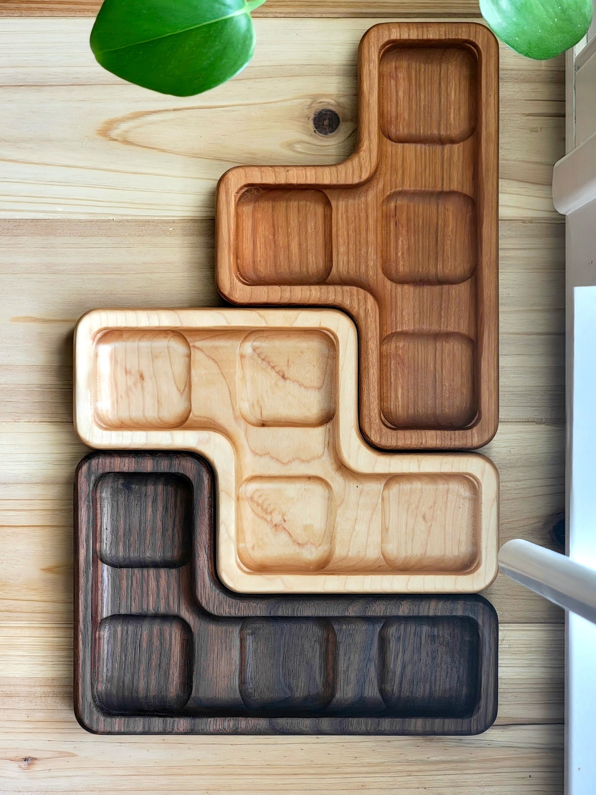 Classic Retro Tetris Valet Catchall Trays, Personalized Hardwood ...