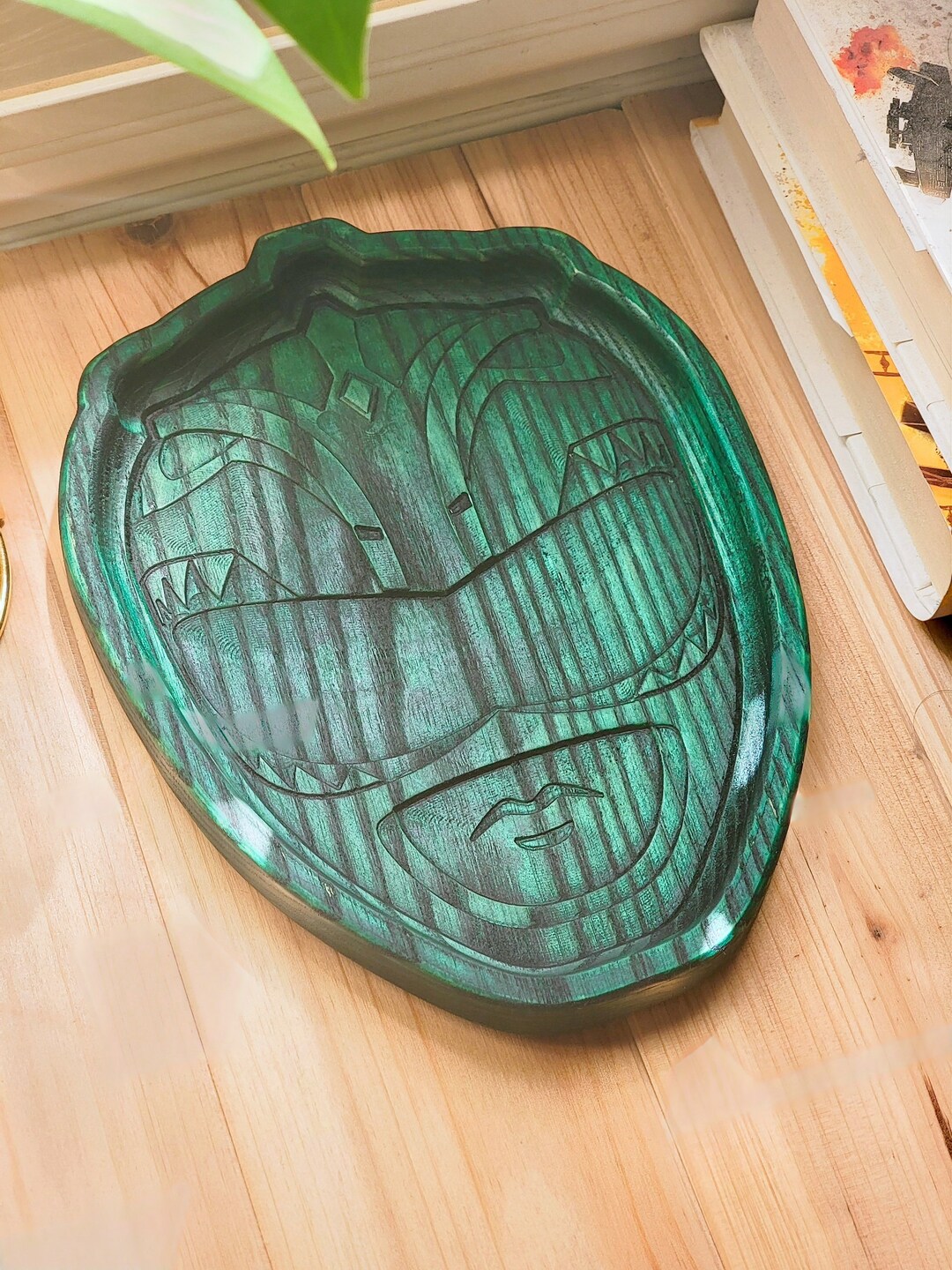 Green Ranger Catchall Tray Mighty Morphin Power Rangers Solid Hardwood ...