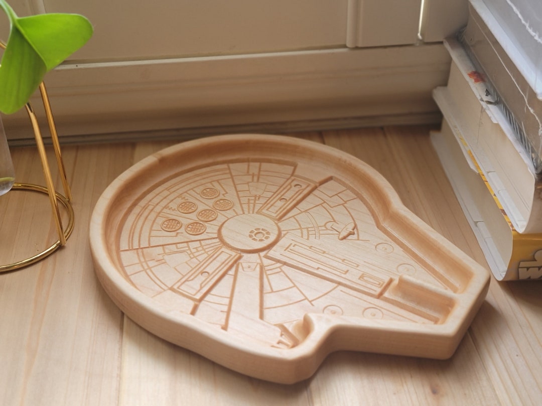 Star Wars Millennium Falcon Wood Catch-all Valet Tray, Star Wars Gift ...