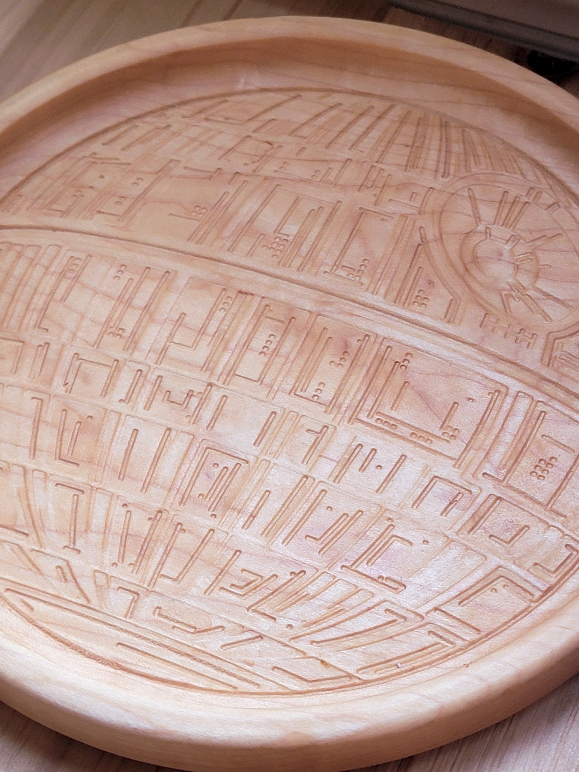 Star Wars Death Star Catch All Tray Round Catchall Dish Wood Wallet ...