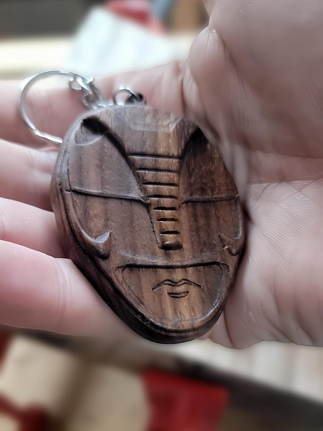 Hardwood Black Power Ranger Keychain - Etsy