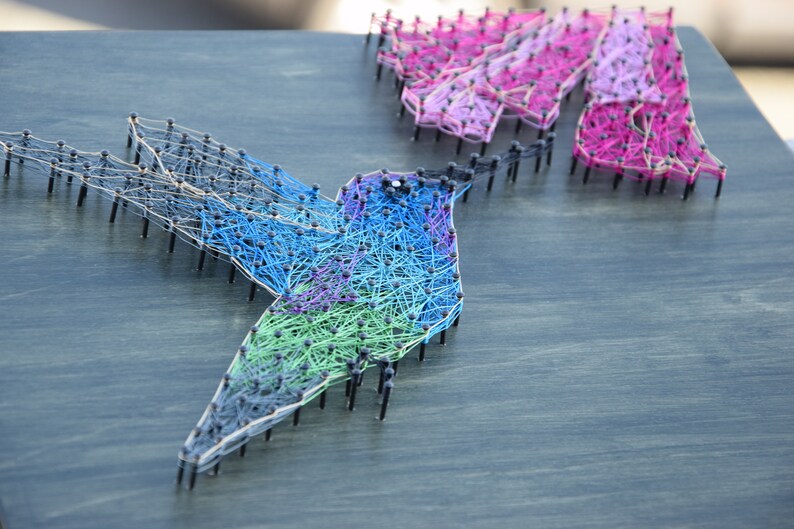 Wire String Art Hummingbird Wire Art Hummingbird Modern Wall - Etsy