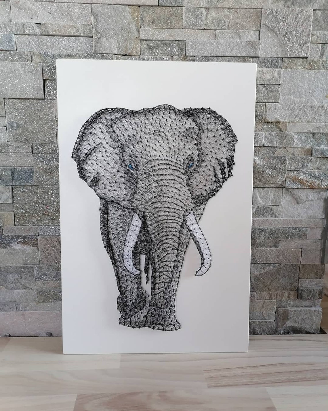 String Art Elephant Modern Art Wildlife Art Wall Decor | Etsy