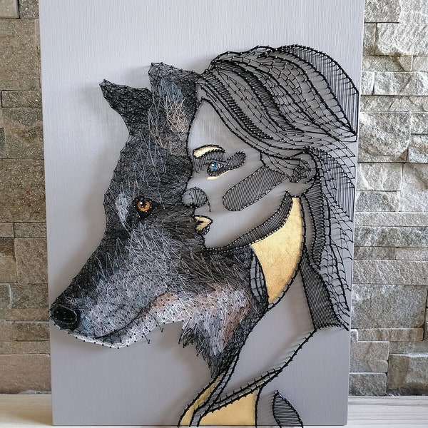 String Art Wolf - Etsy