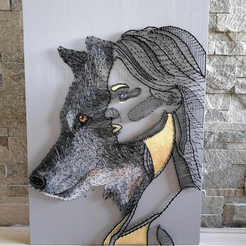 String Art Wolf - Etsy