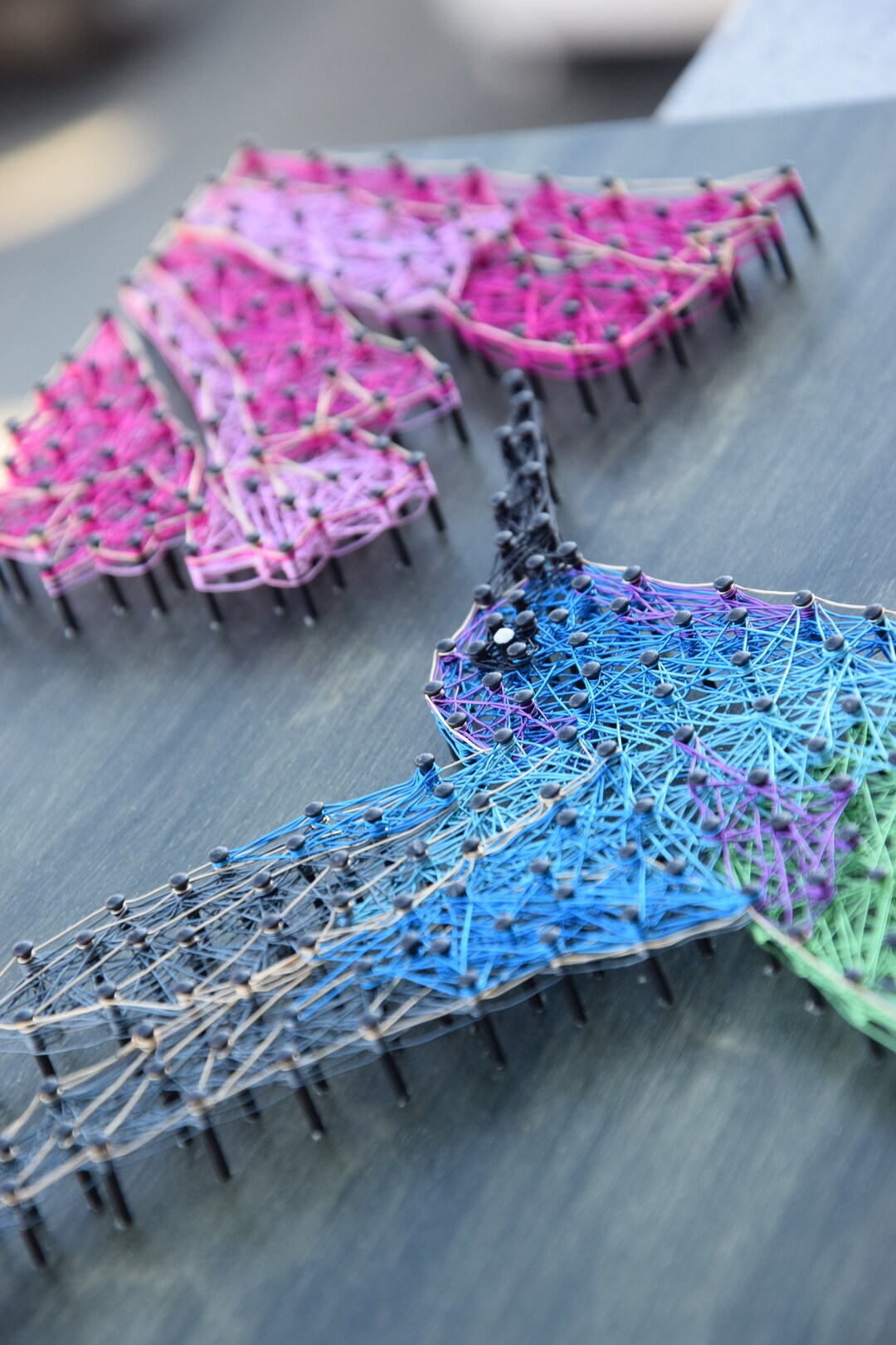 Wire String Art Hummingbird, Wire Art Hummingbird, Modern Wall Decor ...