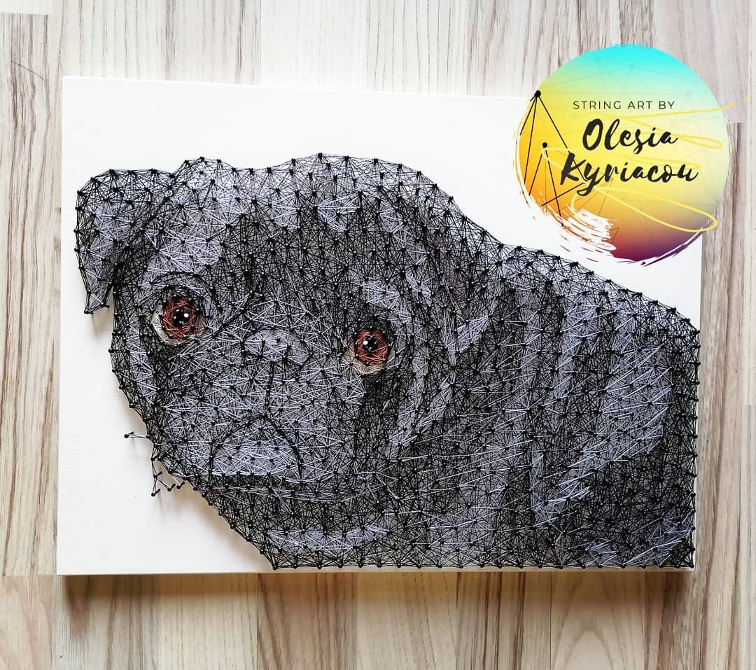 Custom Dog String Art, Pet Portrait From Photo, Personalized Pet ...