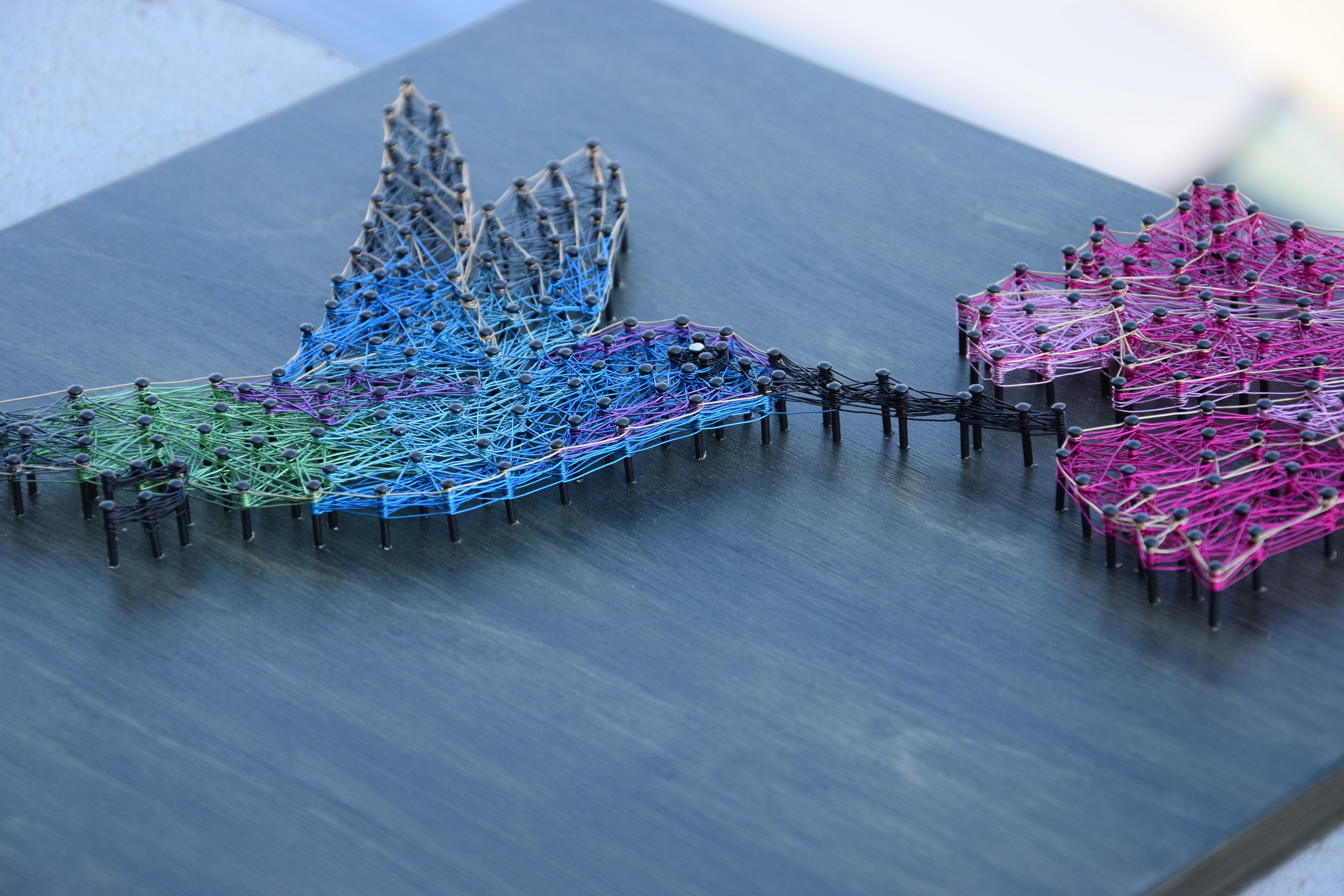 Wire String Art Hummingbird, Wire Art Hummingbird, Modern Wall Decor ...