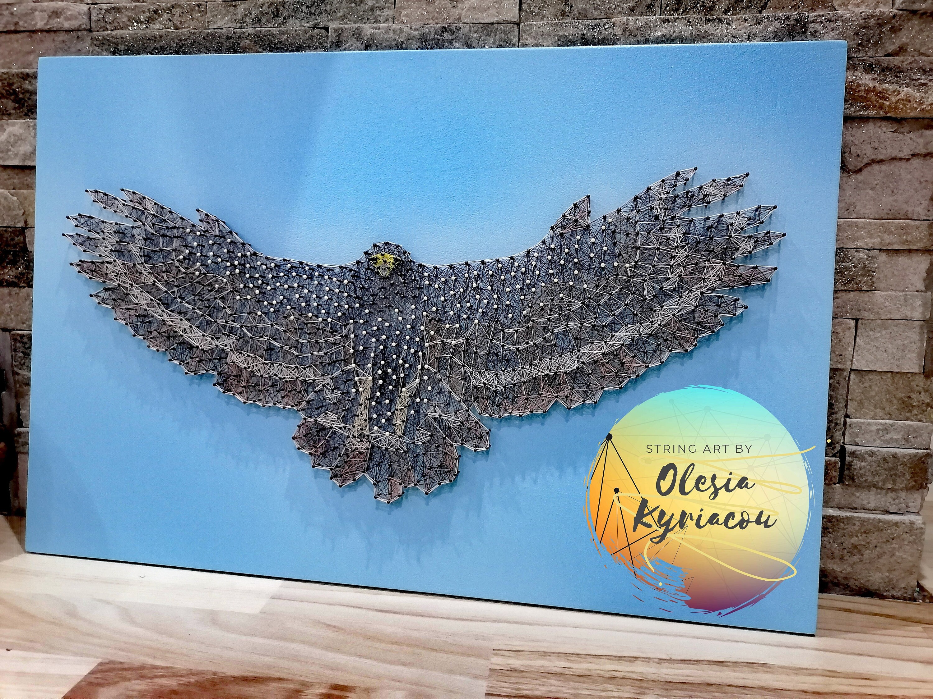 String Art Hawk Made to Order Art Decor Hawk Art Living - Etsy